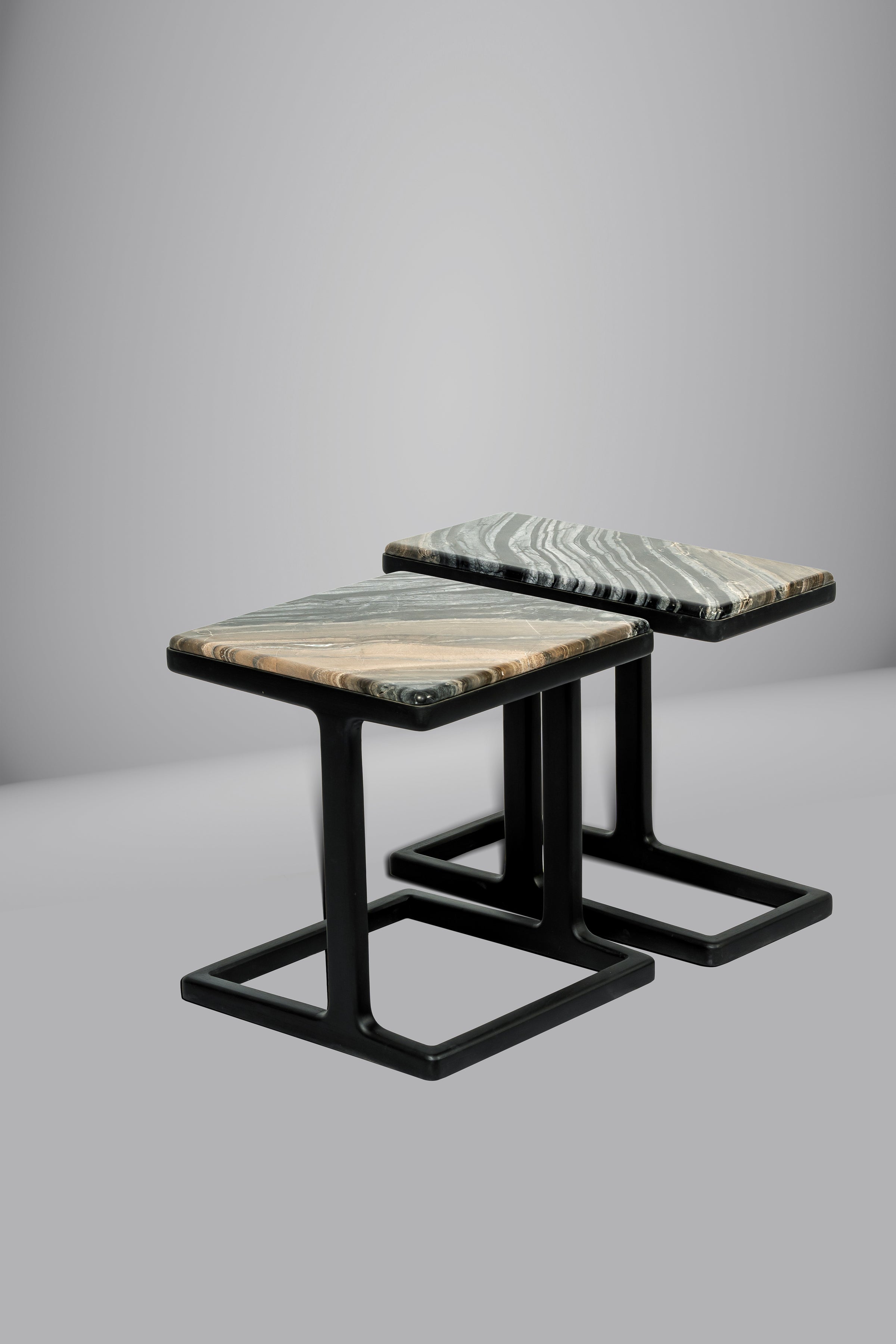 Modern Marble Swirl Side Table | Maanavi Homes